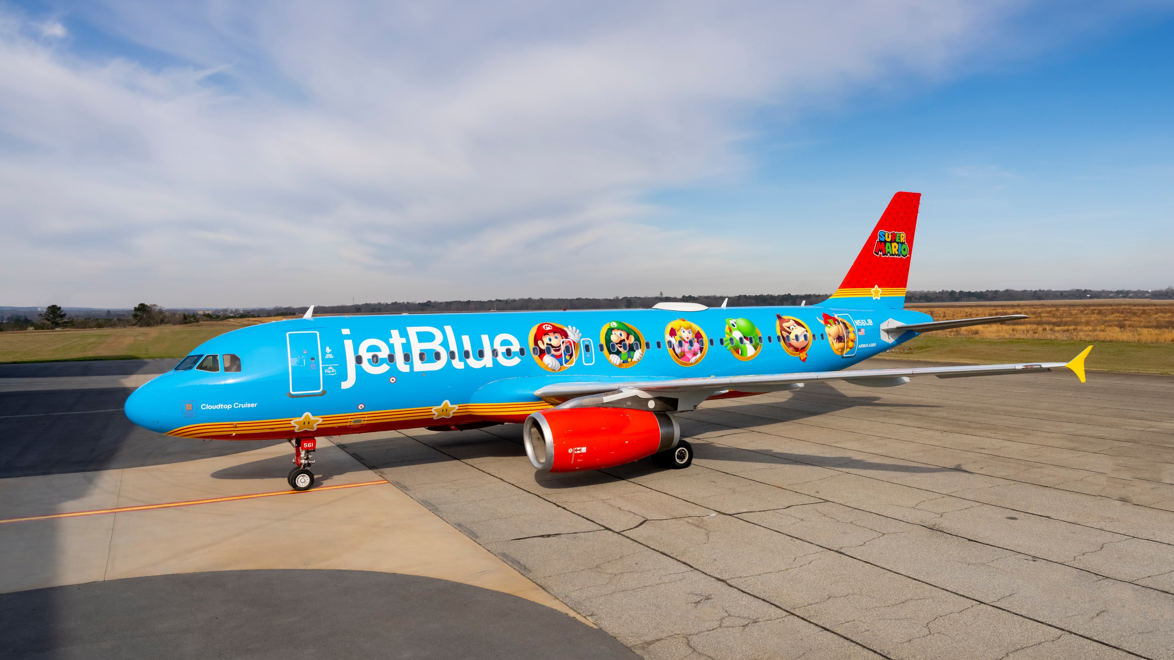 JetBlue giver et af sine fly en Super Mario makeover - - Gamereactor