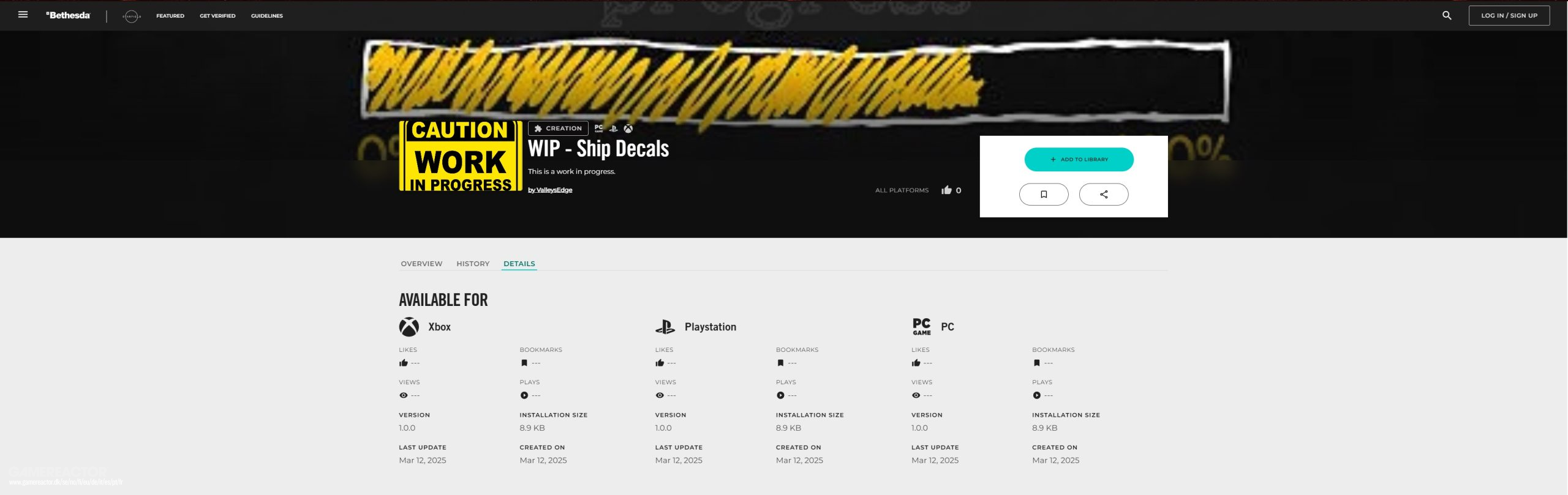 PS5-logoer er dukket op i Starfields Creation Club