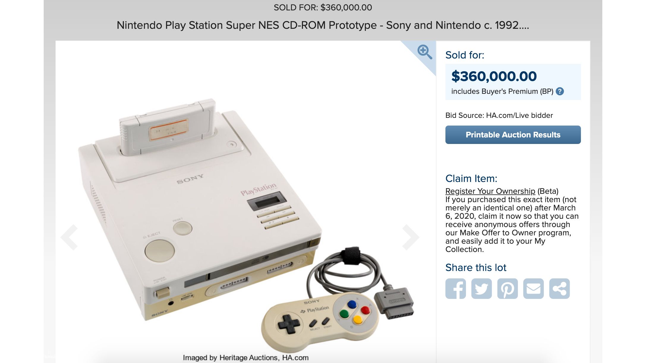 Nintendo PlayStation-prototype er blevet solgt på auktion - - Gamereactor