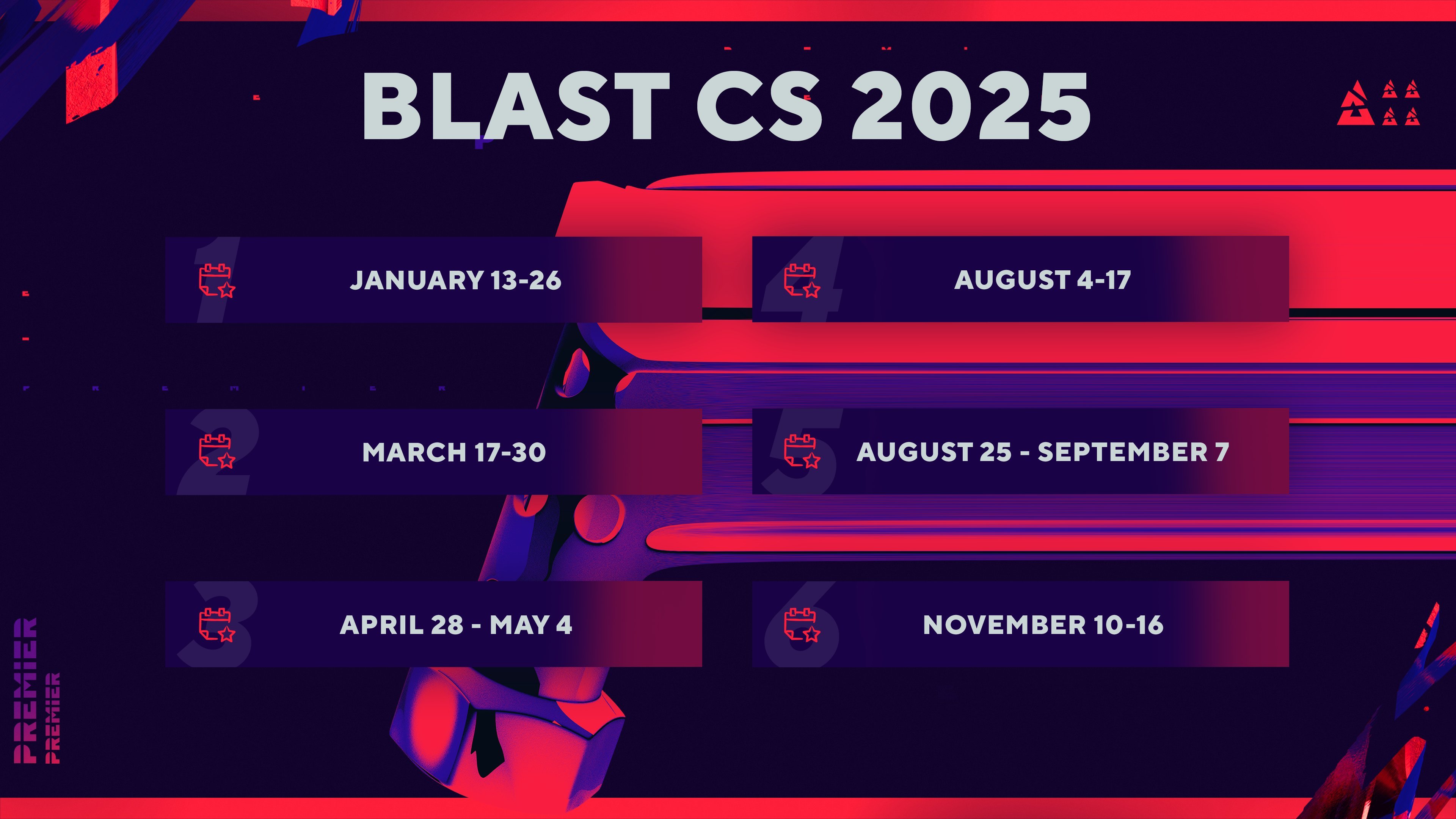 BLAST skitserer sin 2025 Counter-Strike-tidsplan - Counter-Strike 2 - Gamereactor
