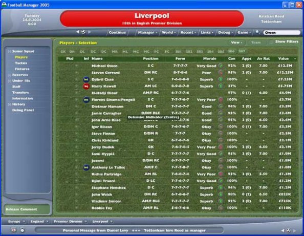 Football Manager 2005 Anmeldelse - Gamereactor