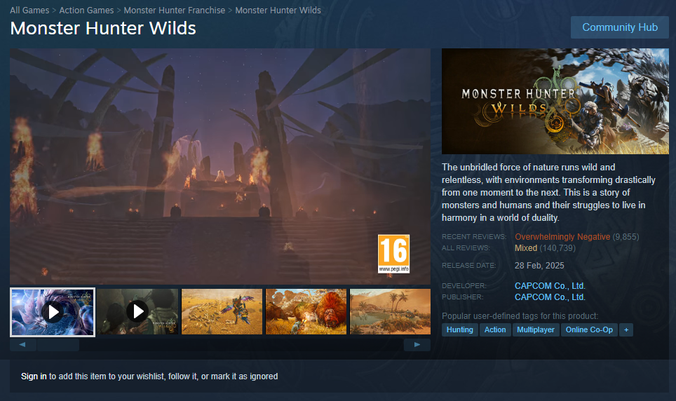 Monster Hunter Wilds taber 98% af spillerene på Steam - Monster Hunter World: Iceborne - Gamereactor